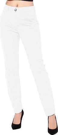 Generic Pantalon ample droit pour femme - Pantalon d&eacute;contract&eacute; &agrave; jambe large - &Eacute;l&eacute;gant et d&eacute;contract&eacute; - Jambe droite - Pantalon de costume - Couleur unie - Fe