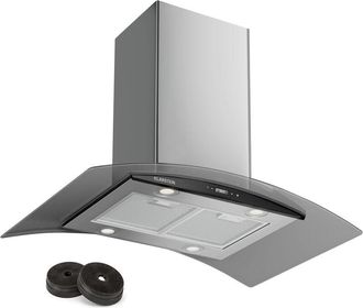 Klarstein Klarstein - Dunstabzugshaube 90cm, Abluft Dunstabzugshaube mit Sp&uuml;lmaschinenfestem Filter, LED-Beleuchtung & Touch Controls, Leise Abzugshaube mit