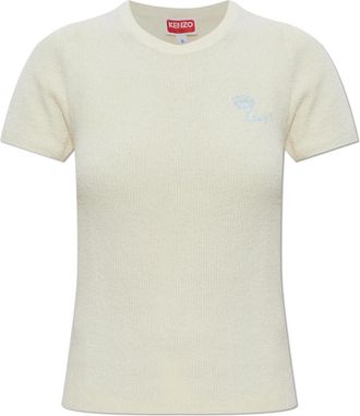 Kenzo Femme, Tops, Beige, Taille: 42 FR T-shirt avec logo