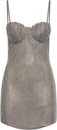 Giuseppe Di Morabito Femme, Robes, Gris, Taille: 40 FR Robe Courte Bustier Orn&eacute;e de Cristaux