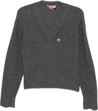 Twinset Pull Col Rond - Gris