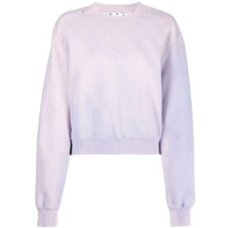 Off-white Lila-Wasche-Crop-Sweatshirt