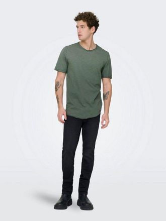 Only & Sons T-Shirt ONSBENNE (Set) zeitloses T-Shirt mit Overdye-F&auml;rbung f&uuml;r einen gewaschenen Used-Look