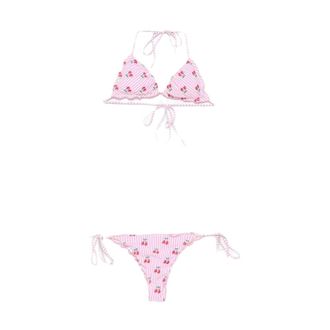 MC2 Saint Barth Femme, Maillots de bain, Rose, Taille: 42 FR Frou Frou Sagitami Triangle Bikini