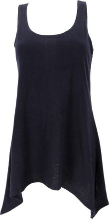 Guru Shop Schlichtes Natürliches Boho Festival Minikleid - Schwarz, Damen, Baumwolle, Size:M