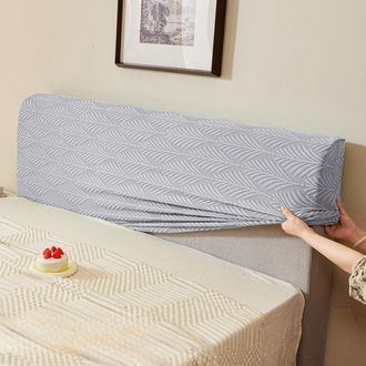 Generic Dehnbarer minimalistischer Bettkopfteil Bezug Staubschutzbezug f&uuml;r Schlafzimmerdekoration f&uuml;r BBB Ru&szlig; Queen:(55-63)/140-160