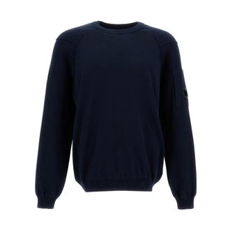 C.P. Company Rippenstrickpullover aus Baumwolle - - Knitwear - Herren - Blau - XL