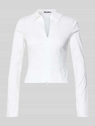Review Schmal geschnittene Bluse mit Zweiwege-Rei&szlig;verschluss