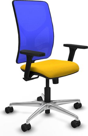 Piqueras y Crespo Stuhl aus PC, neigbar, mit 3D-Armlehnen, h&ouml;henverstellbare Lendenwirbelst&uuml;tze, ausgestattet mit 3 Positionen und Schneideschaum, mit 65 mm Nylon-Rolle