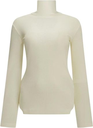 Max Mara Col roul&eacute; MXMCono - Femme - Pulls - Blanc - Taille: 42 FR