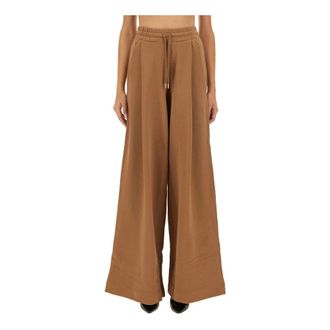 Dries Van Noten Hadium Plissee-Hose aus Baumwolljersey - - Trousers - Damen - Braun - XS