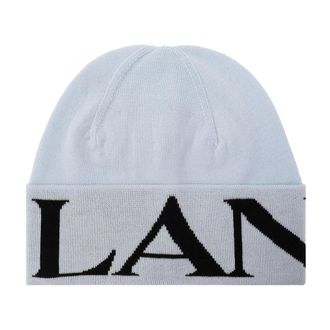 Lanvin Femme, Accessoires, Bleu, Taille: ONE Size Wool Beanie