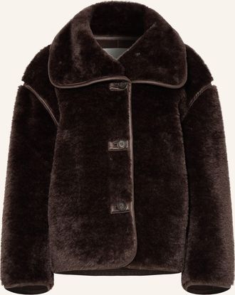 Arket Arket Kunstfell-Jacke braun