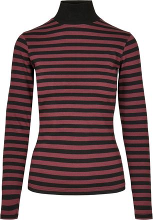 Urban Classics Ladies Y/D Turtleneck L/S Cherry/blk 5XL
