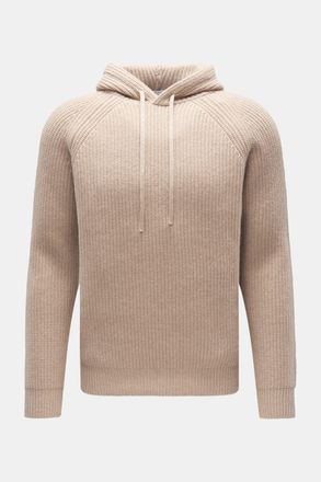 Braun Hamburg Herren - Cashmere Kapuzenpullover beige