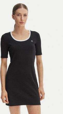 Calvin Klein Jeans Kleid f&uuml;r den Alltag LV047F224G Schwarz Slim Fit