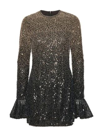 Rotate Sequin-Embellished Mini Dress - Gray
