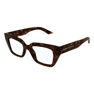 Alexander McQueen Modische Brille Am0453O Schwarz - - Accessories - Damen - Braun - 49 MM