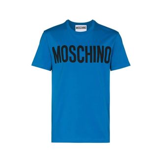 Moschino T-Shirt Con Stampo - - Tops - Herren - Blau - 3XL
