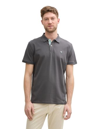 Tom Tailor Tom Tailor Herren 1027713 Piqu&eacute; Poloshirt aus Baumwolle, 10307 - Dark Shadow, 3XL