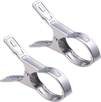 Cabilock 2st&uuml;ck Edelstahl-steppdecken-Klammer Gro&szlig;e Quilt-Clips Elastische Clips Aus Edelstahl Winddichte Clips Dicke