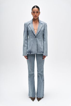Benu Damen Blauer Jeansblazer