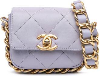 Chanel mini sac à bandoulière Framing Chain Flap (2021-2024) - Violet