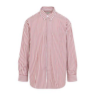 Ami Gro&szlig;es gestreiftes Hemd - - Shirts - Herren - Rot - S