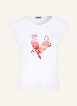 More & More More & More T-Shirt Mit Pailletten weiss