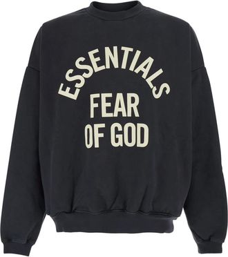 Fear of God Homme, Sweatshirts et sweats &agrave; capuche, Noir, Taille: L Campus 90s Crewneck SweaT-shirt
