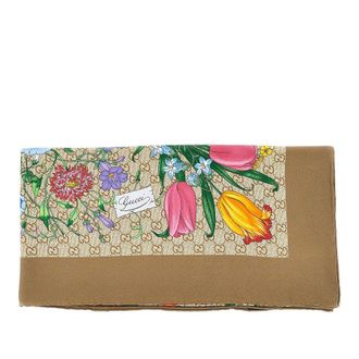 Gucci Silk twill scarf with Flora print Woman One Size
