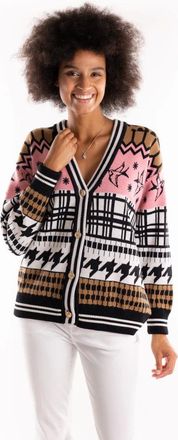 Akep Femme, Pulls, Multicolore, Taille: 40 FR Pull en Laine Brodé Multicolore