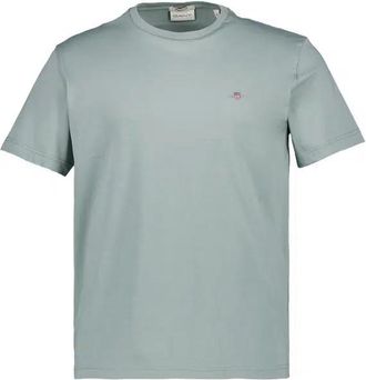 GANT Herren T-Shirt grau Baumwolle