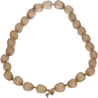 Emporio Armani Halskette aus mattem Harz - - Accessories - unisex - Beige - ONE SIZE