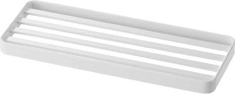 Yamazaki Tableware Tablett mit Schlitzen Seifenschale, Stahl, Wei&szlig;, One Size