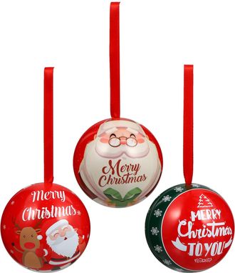 TOPBATHY 3 St&uuml;Ck Weihnachtskugeln Anh&auml;Nger Aus Schmiedeeisen 8X7X7Cm Weihnachtsbaum Dekoration F&uuml;R Weihnachtsfeier Und Festliche R&auml;Ume