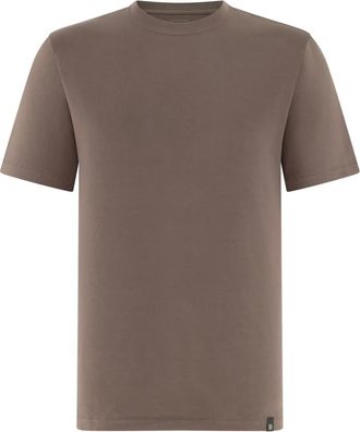 Boggi Milano Homme, Tops, Brun, Taille: L T-Shirt En Coton Supima Stretch