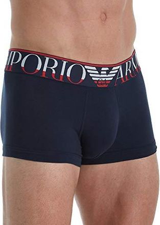 Emporio Armani Boxer MEGALOGO pour Homme, Bleu, L, Bleu, L