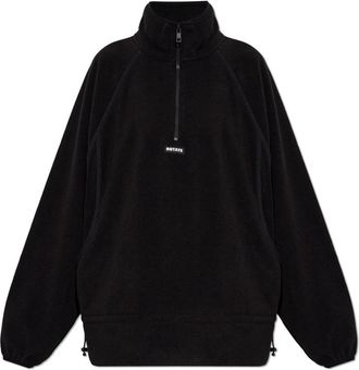 Rotate Fleece-Sweatshirt mit Stehkragen und lockerem Schnitt - - Sweatshirts & Hoodies - Damen - Schwarzk - XL