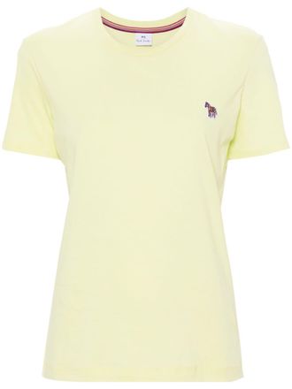 Paul Smith t-shirt en coton &agrave; patch z&egrave;bre - Jaune