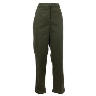 Aspesi Baumwollhose mit weitem Bein - - Trousers - Damen - Gr&uuml;n - S