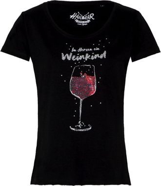 hangOwear Damen T-Shirt WEINKIND schwarz, 3XL