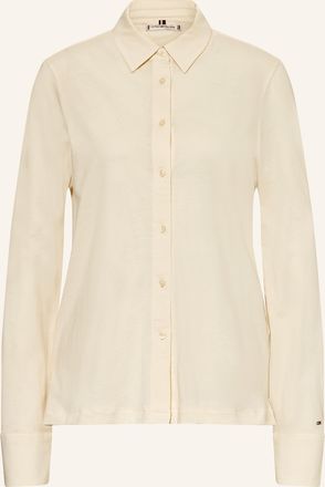Tommy Hilfiger Hemdbluse Aus Jersey weiss