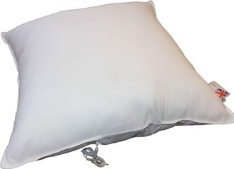 Homescapes Waschbares Musikkissen 65 x 65 cm, Entenfedern Kopfkissen mit herausnehmbarem Lautsprecher, Härtegrad medium