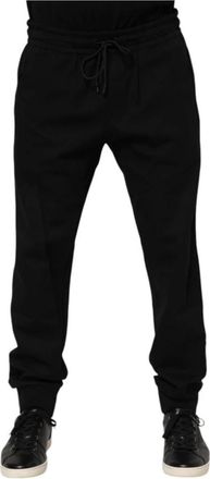 Dolce & Gabbana Homme, Pantalons, Noir, Taille: 2XL Jogger Pantalons de survêtement Noir avec Logo