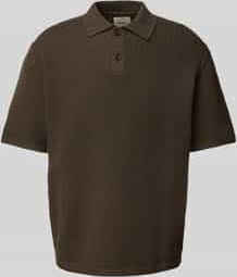 Redefined Rebel Regular Fit Poloshirt mit Strukturmuster Modell FERDINAND