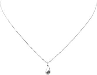 Tiffany & Co. Halskette - NEUE TIFFANY & CO TR&Atilde;NENPENDANT-HALSKETTE AUS PLA - Gr. unisize - in Silber - f&uuml;r Damen