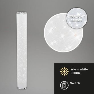 Briloner Yota led Stehlampe, Sternendekor, Kabelschalter, Warmweißes Licht, chrom, 13 x 103,5 cm - Briloner