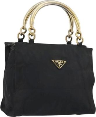 Prada Sac &agrave; main vintage en nylon Pre-owned - Femme - Pre-owned - Noir - Taille: ONE Size