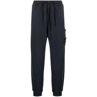 Stone Island Compass-Badge Baumwoll-Jogginghose - - Trousers - Herren - Blau - 2XL